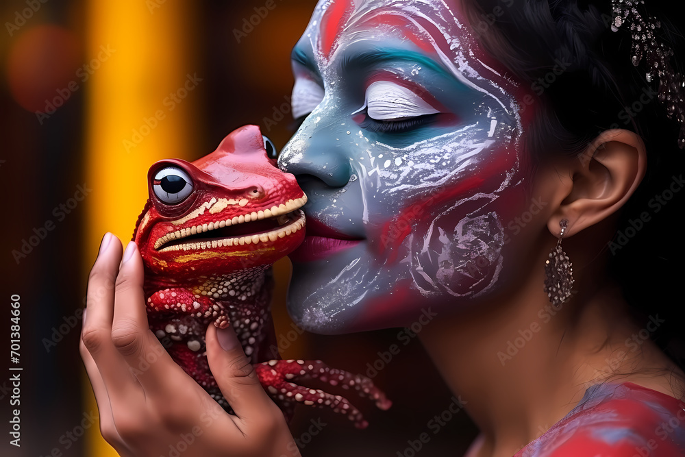 Portrait of a Woman Kissing a Frog: A Modern Take on a Classic ...