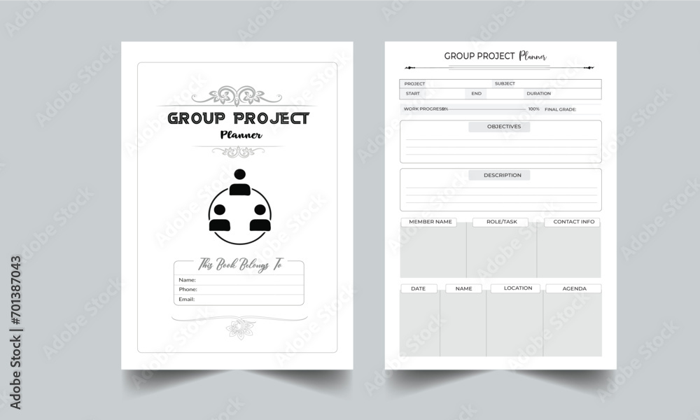 Group Project Planner. Daily Gratitude Monthly & Yearly Undated Planner ...