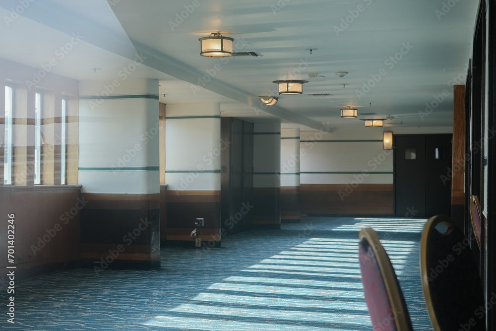 Opulent Art Deco interior design inside ballroom lounge bar atrium hall ...