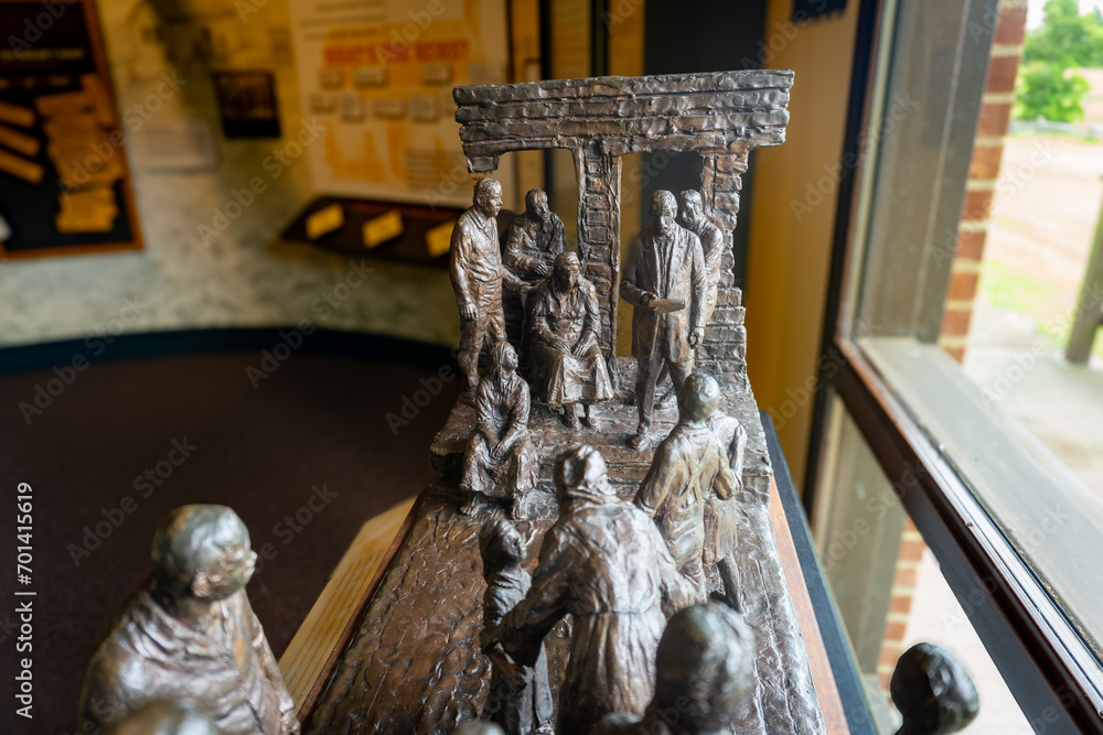 Booker T. Washington National Monument. Day of Jubilee sculpture in ...