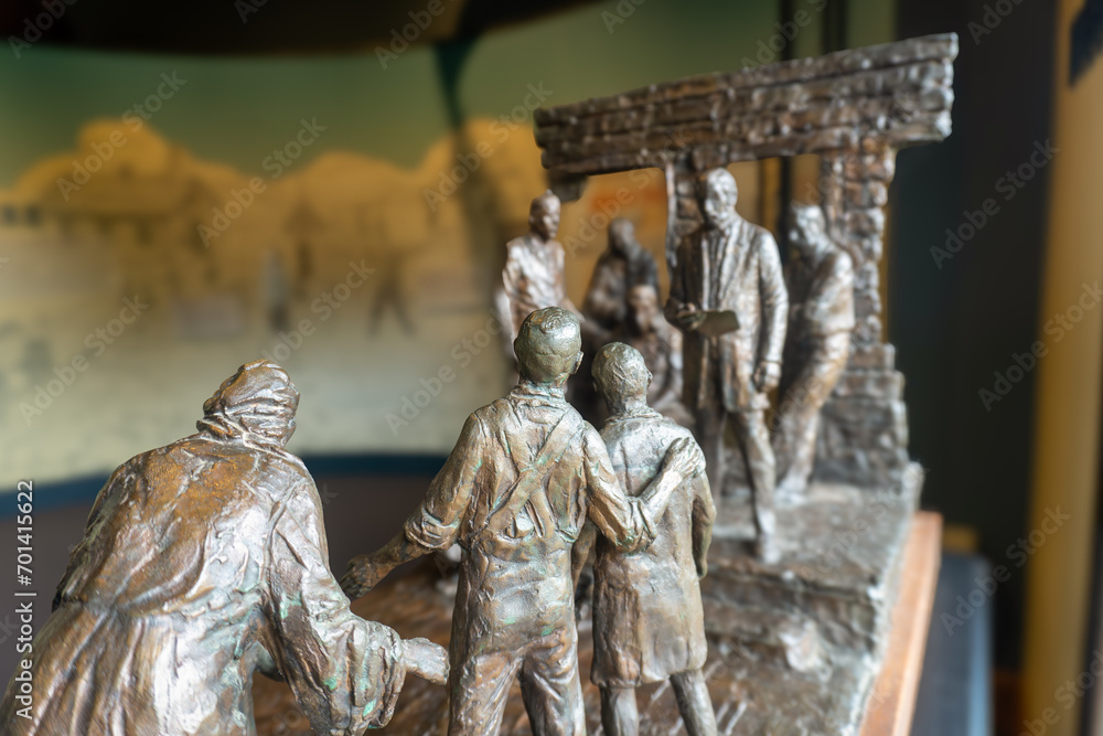 Booker T. Washington National Monument. Day of Jubilee sculpture in ...