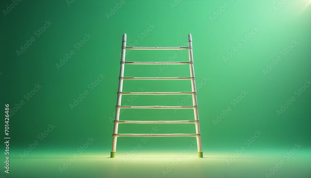 Longest light ladder glowing and aiming high to goal target among other ...