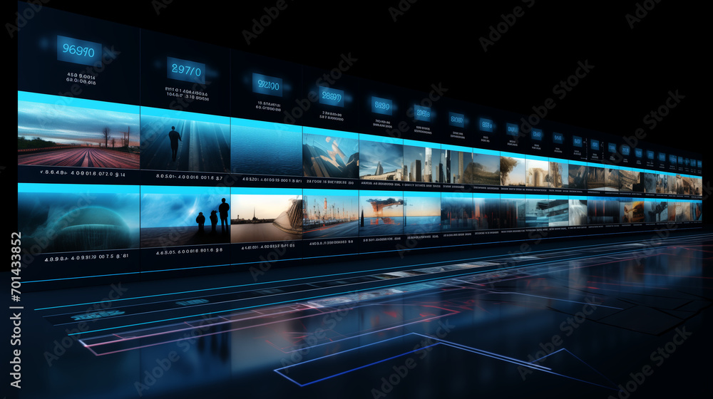 Professional video editing timeline. video editing concept, Black ...