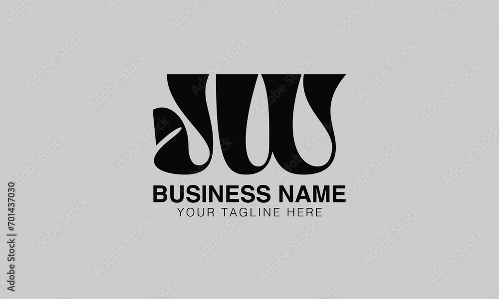 JW J jw initial logo | initial based abstract modern minimal creative logo, vector template ...