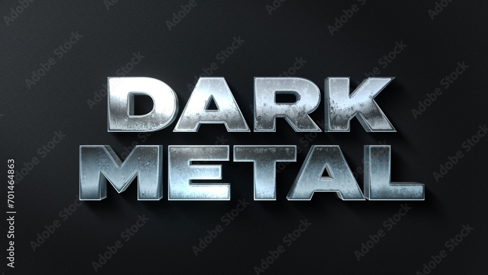 Dark Metal Shiny Reflective Text Title Intro Stock Template | Adobe Stock