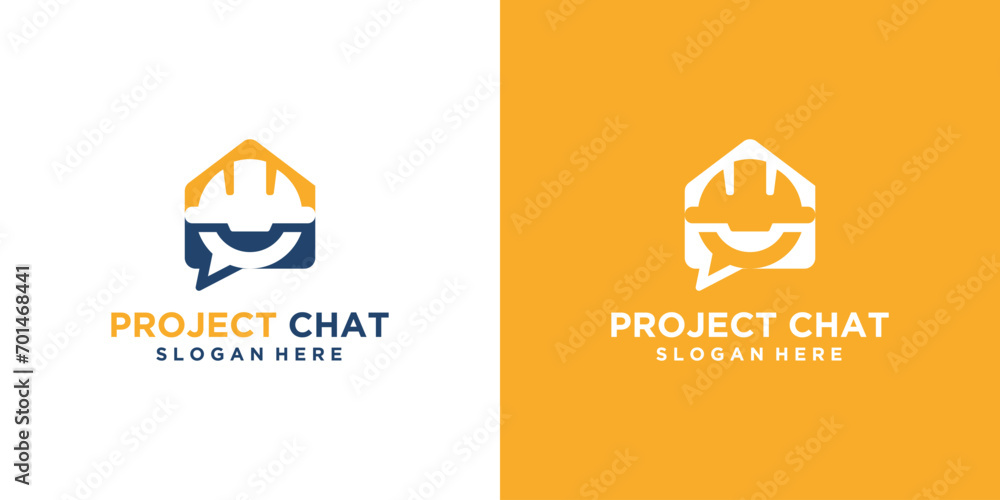 Social media worker logo, chat, logo design, construction company logo ...