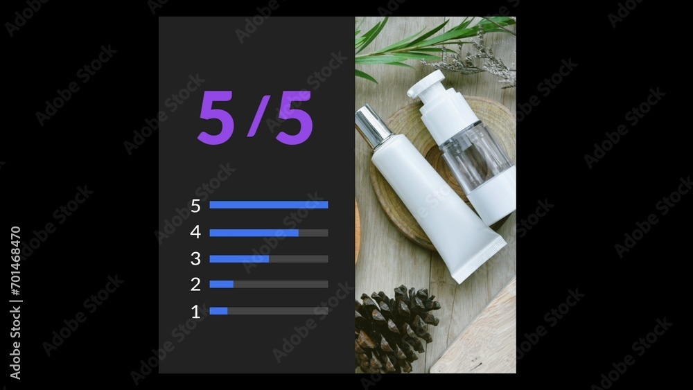 Rating Review Score Animated Infographics Stock Template | Adobe Stock