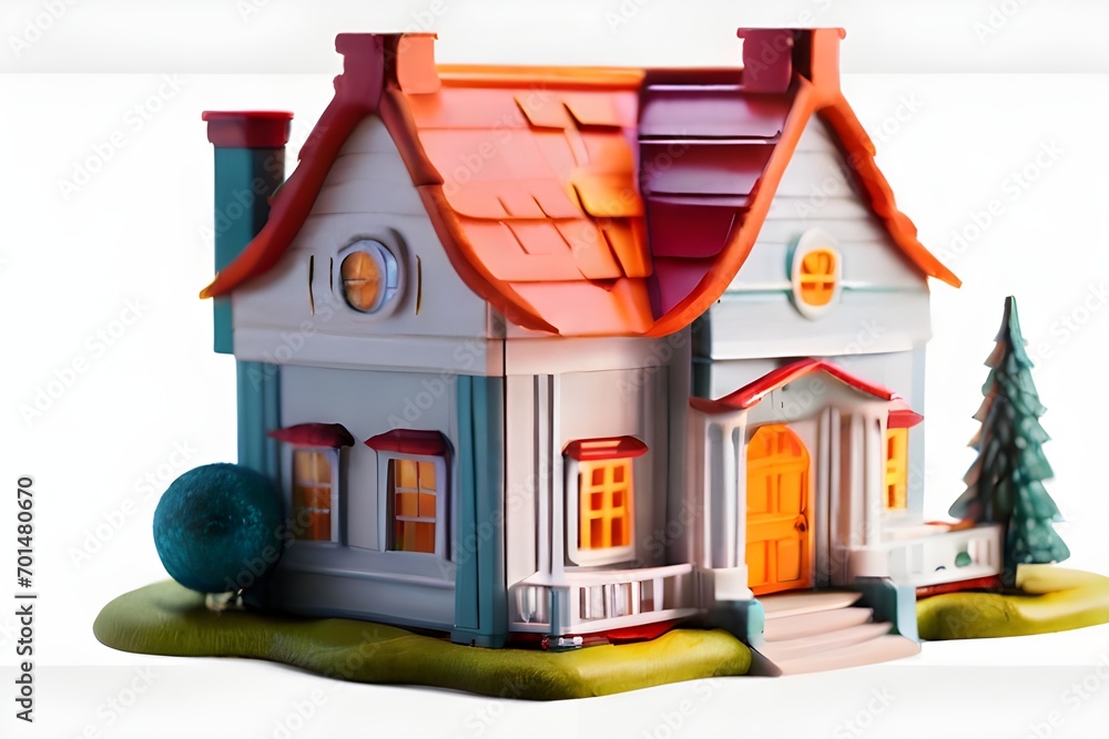 toy house on white background HD transparent background PNG Stock ...