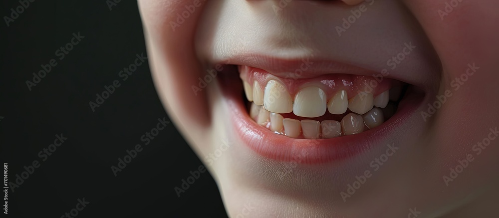Stockfoto The child shows teeth with hypoplasia Pediatric dentistry and ...