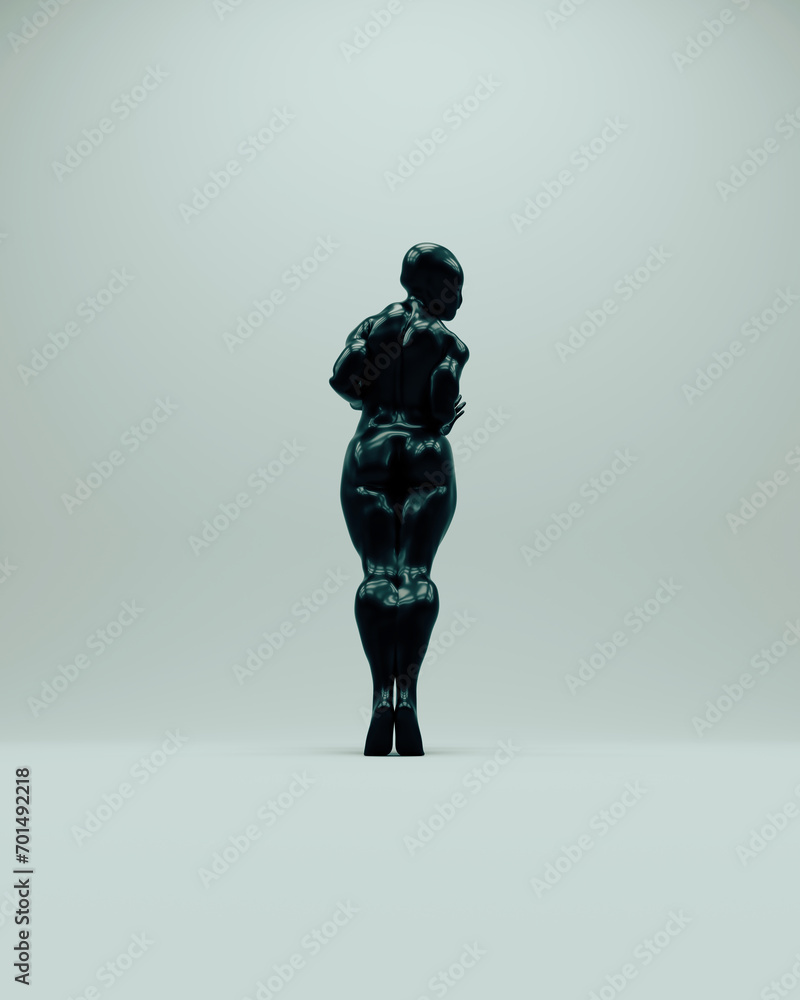 Black female abstract leaning sculpture mysterious paranormal figure ...