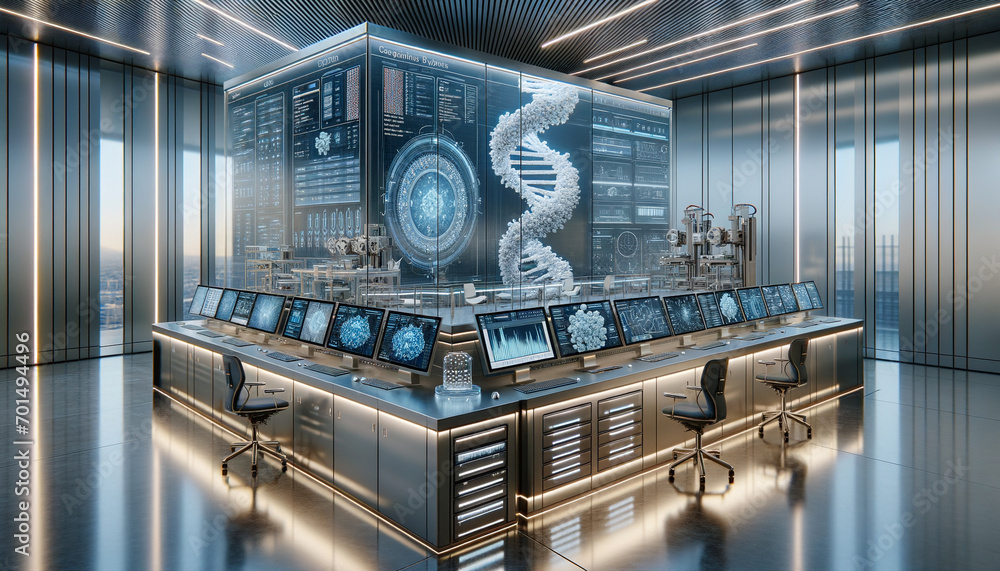 Cutting-edge bioinformatics workstation with sleek design and ...