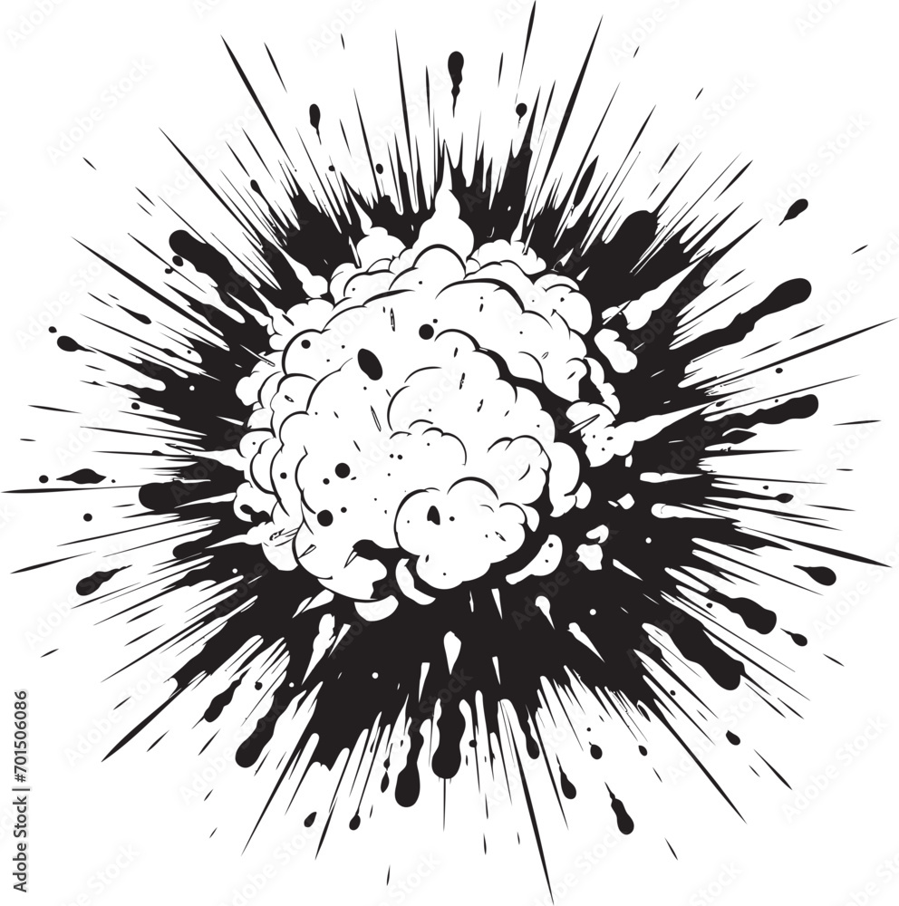 Big Bang Blast Dynamic Explosive Emblem Bursting Energy Vector Blast ...