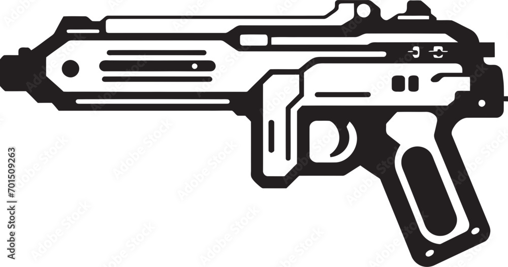 Techtron Pulse Blaster Black Logo Design Astral Photon Gun Vector ...