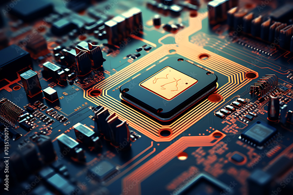 3d technology illustration A fingerprint scanner is integrated into the ...