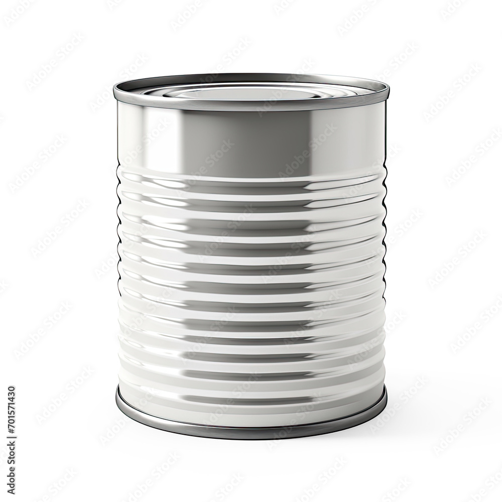 Open tin can on white background. on isolate transparency background ...