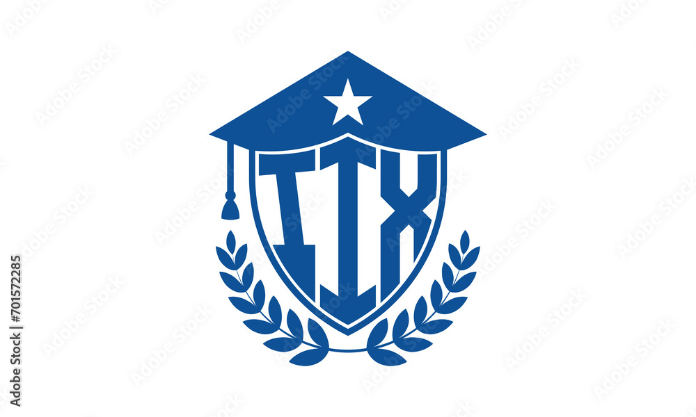 IIX three letter iconic academic logo design vector template. monogram ...
