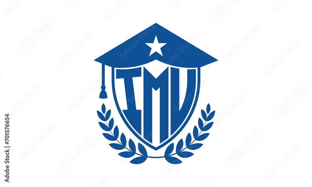 IMU three letter iconic academic logo design vector template. monogram ...