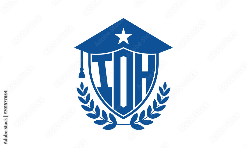IOH three letter iconic academic logo design vector template. monogram ...