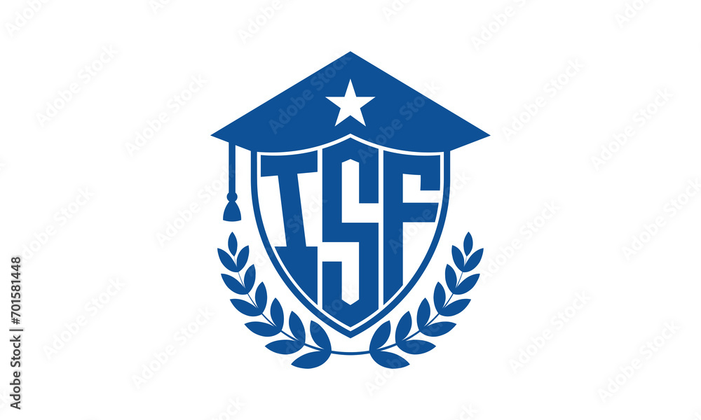 ISF three letter iconic academic logo design vector template. monogram ...