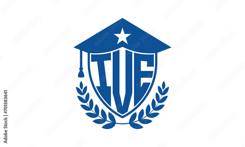 Vetor de IVE three letter iconic academic logo design vector template ...