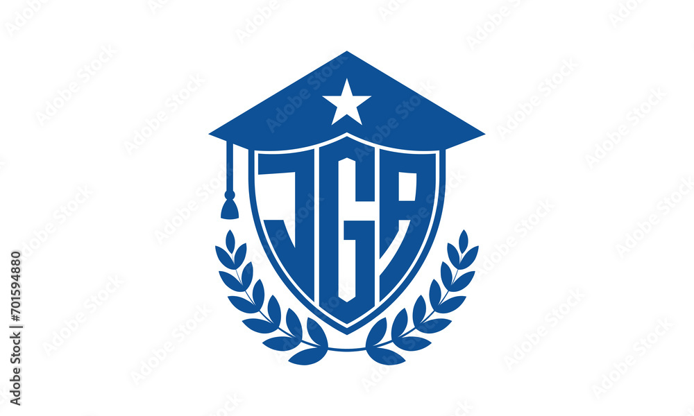 JGA three letter iconic academic logo design vector template. monogram ...