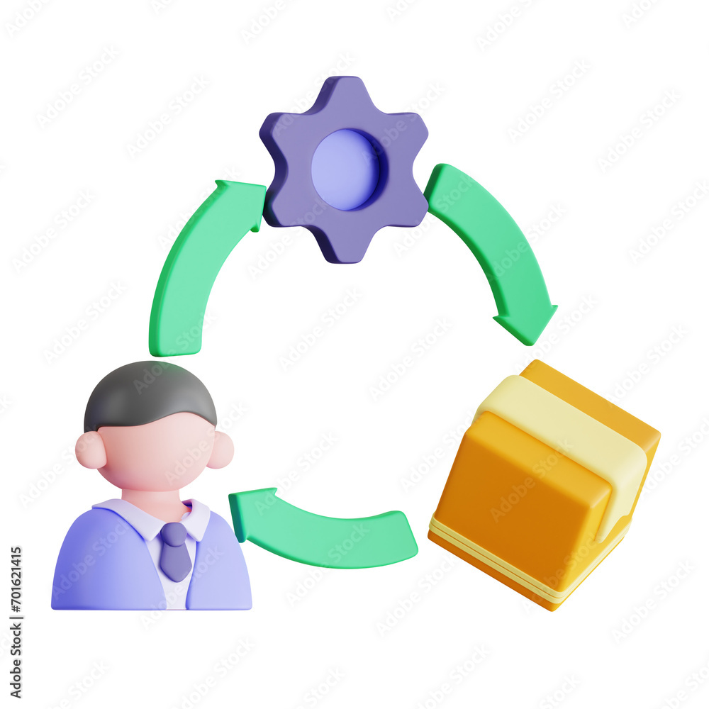 3D Model of a Supply Chain Visualization. Supply Chain Visualization ...