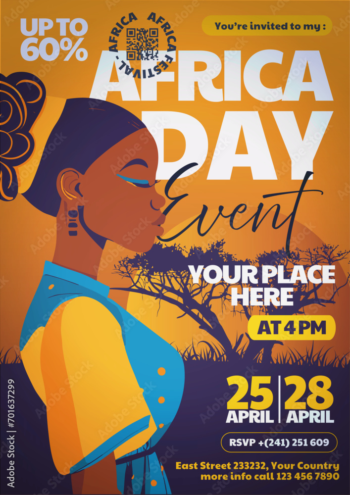 Africa Day Poster Template Stock Vector | Adobe Stock