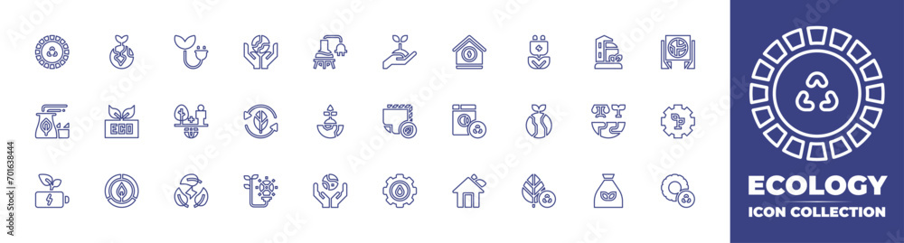 Ecology line icon collection. Editable stroke. Vector illustration ...