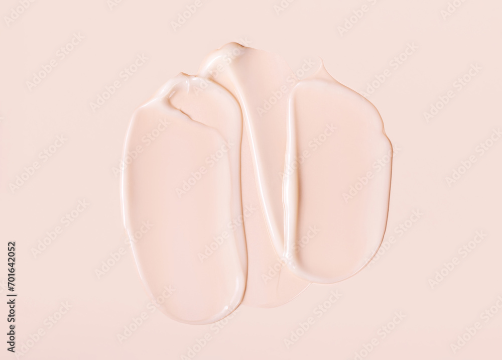 cosmetic smear texture on pastel beige background Stock Photo | Adobe Stock