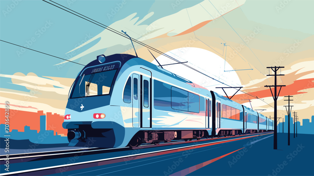 electrification in rail infrastructure with a vector art piece ...