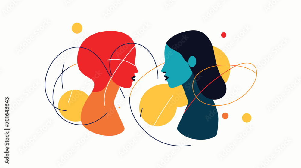 importance of attentive listening in friendships by creating a vector ...