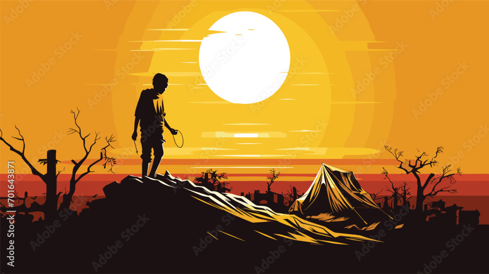 individuals facing economic hardship with a vector art piece ...