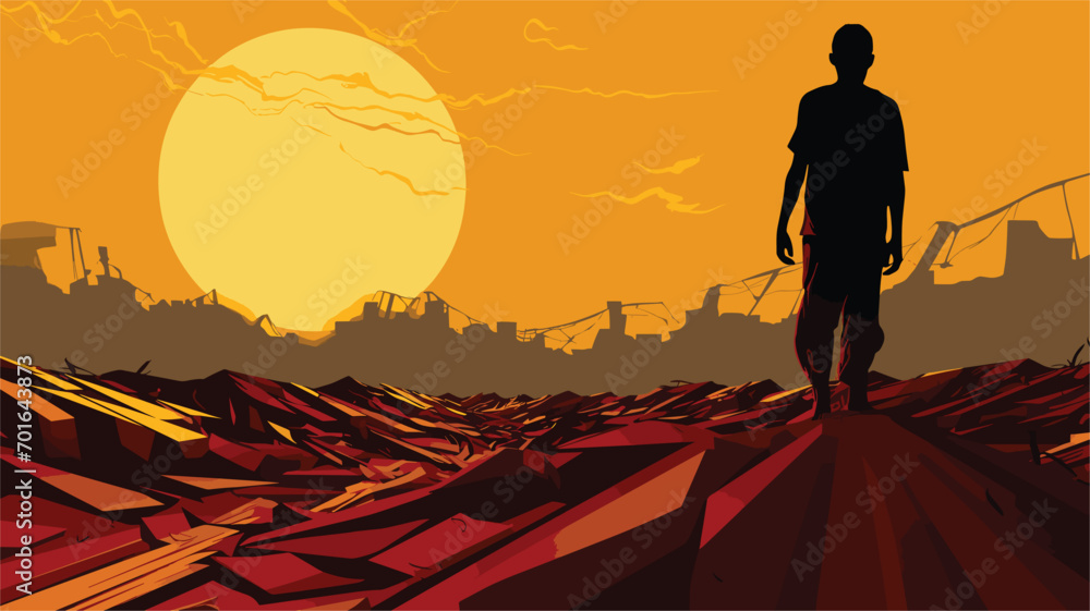 individuals facing economic hardship with a vector art piece ...