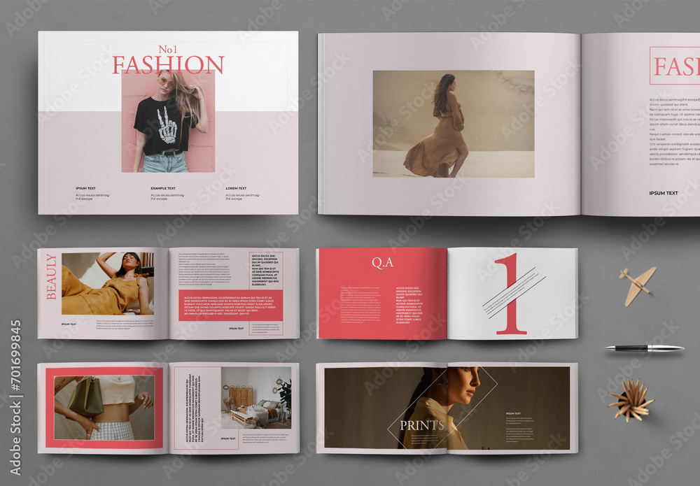 Fashion Magazine Layout Stock Template | Adobe Stock
