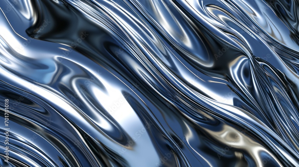 Silver chrome metal texture with waves Stock Illustration | Adobe Stock