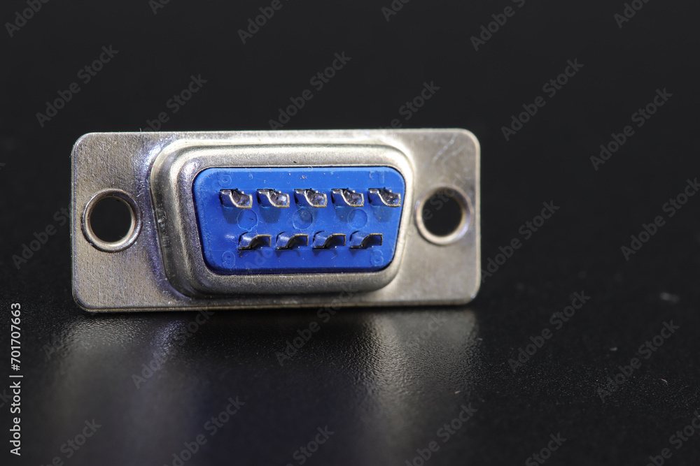 D-SUB 9 connector for connecting computer devices on an electronic ...