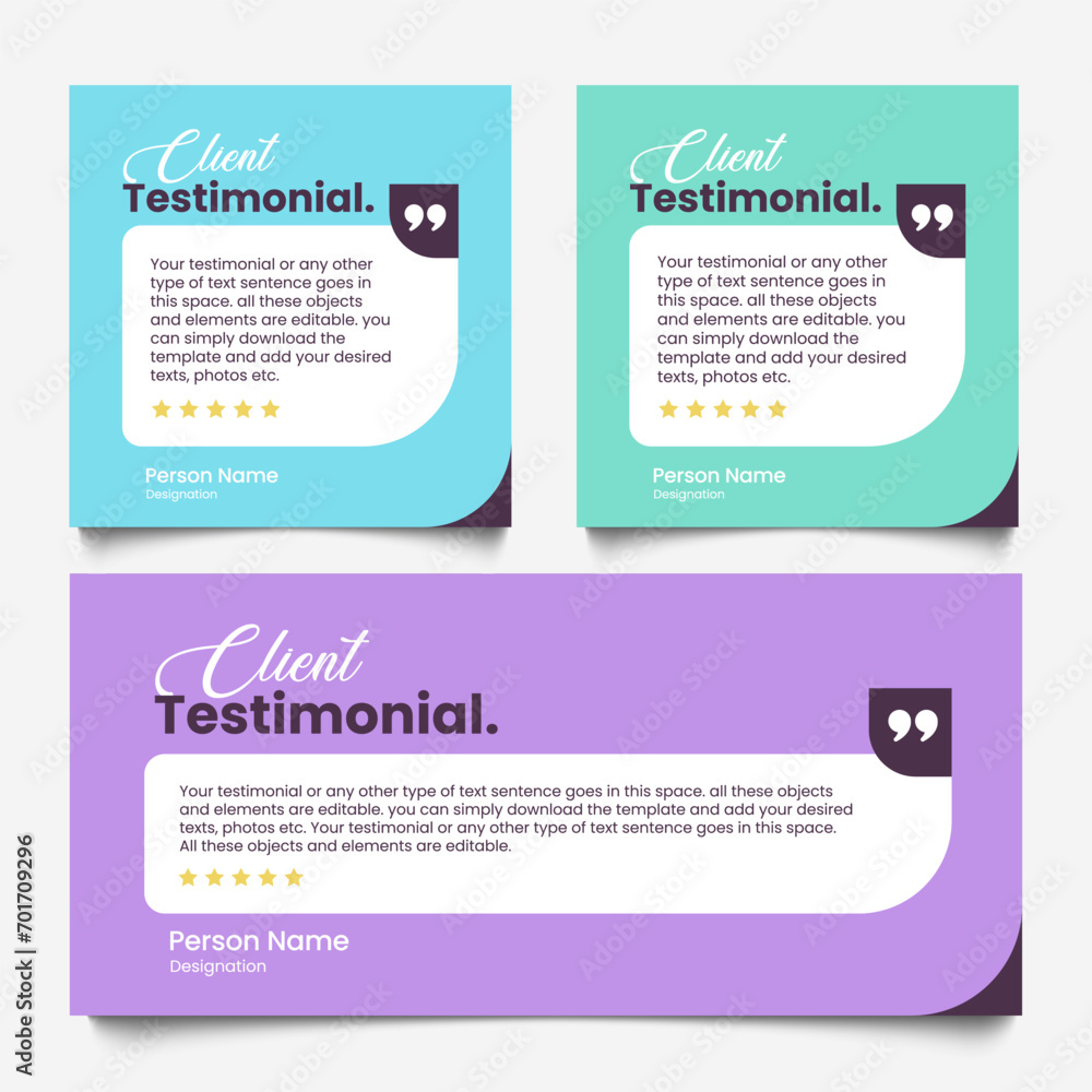 Creative Testimonial Template, Quote ,Empty space box template ...