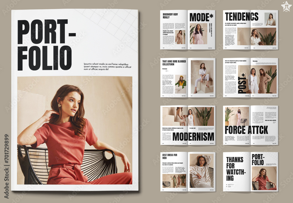 Portfolio Magazine Stock Template | Adobe Stock