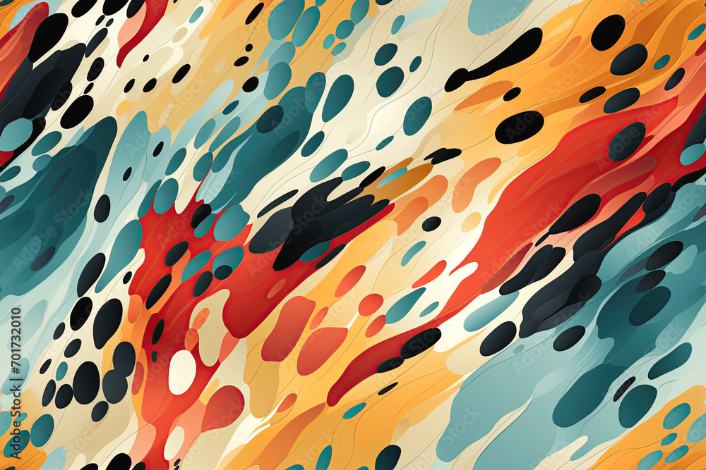 seamless texture with animals of cheetah leopard skin color with ...