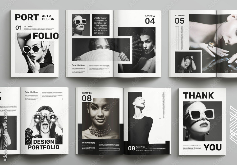 Portfolio Magazine Template Stock Template | Adobe Stock