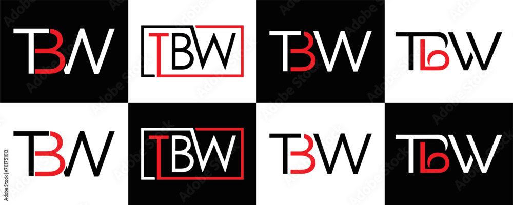 TBW logo. T B W design. White TBW letter. TBW, T B W letter logo design ...