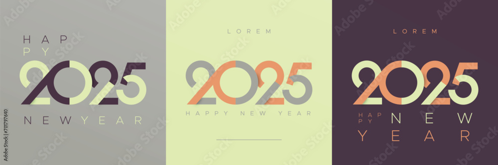 2025 new year typeface logo number. 2025 logo concept for calendar and ...