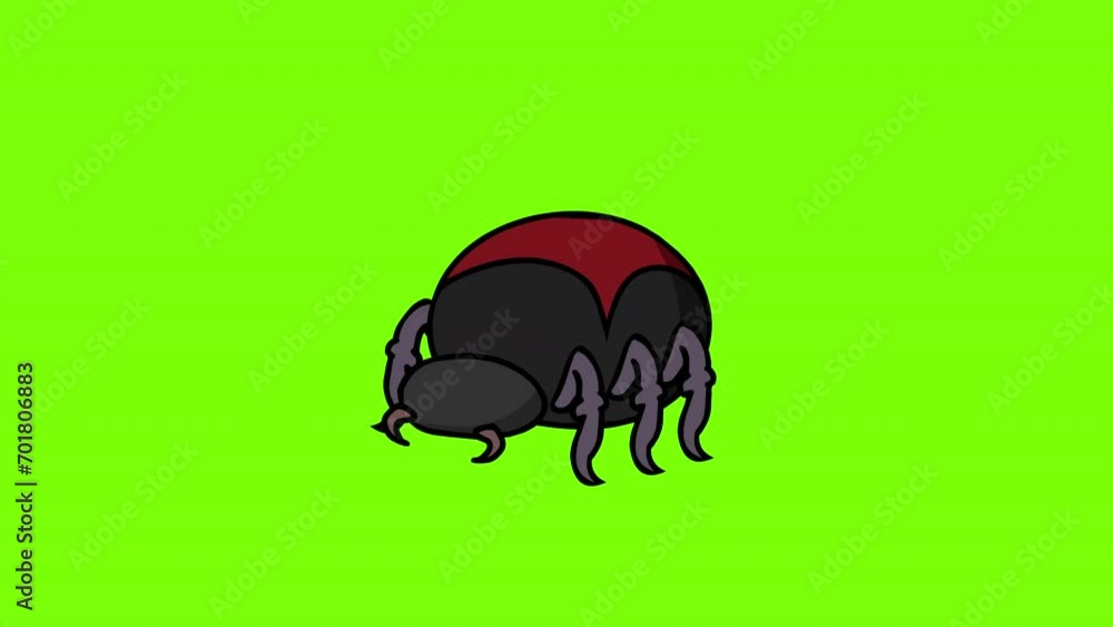 Spider Idle Loop Animation Game Assets Character Enemy Green Screen