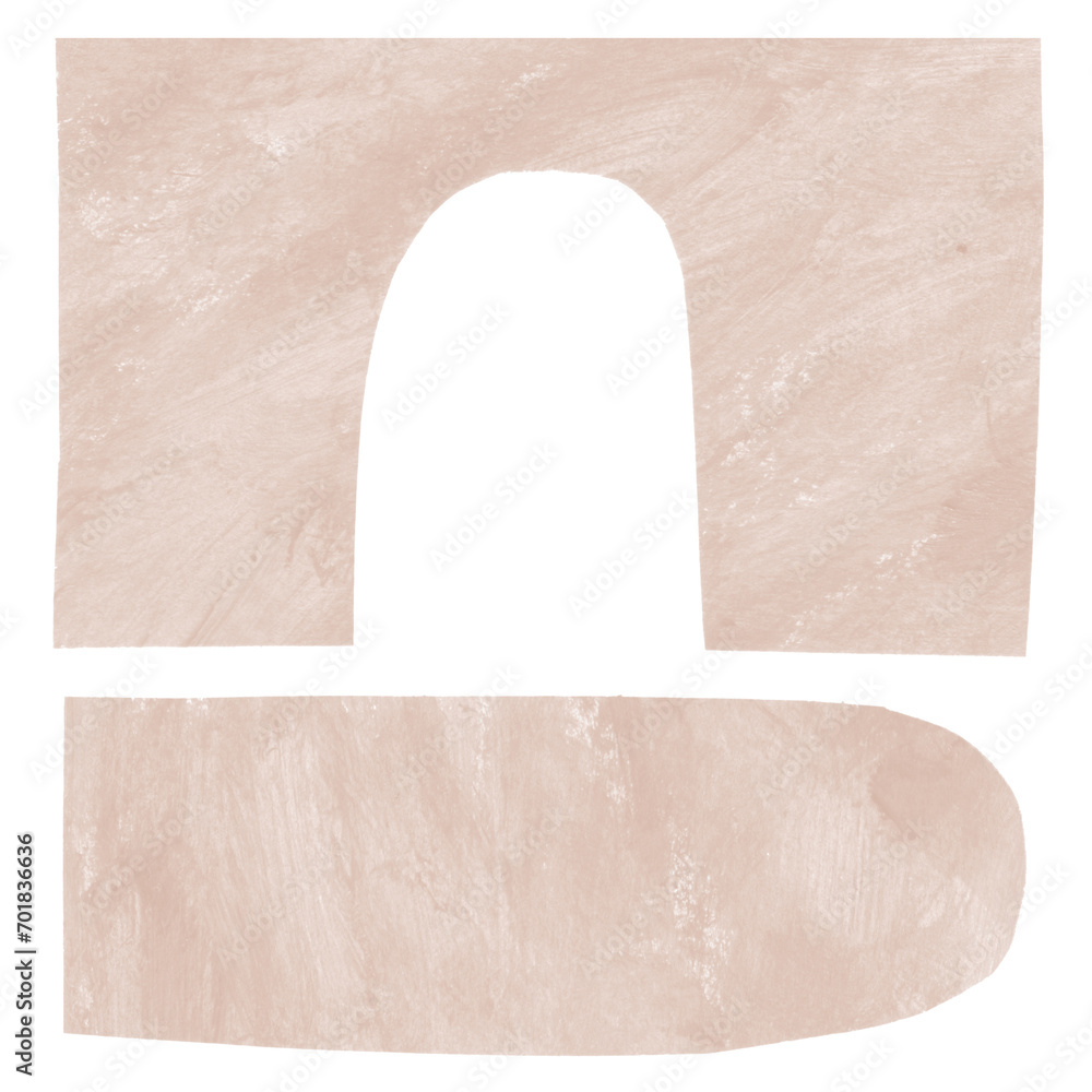 Hand drawn watercolor beige background. Light brown texture paper. Сut ...