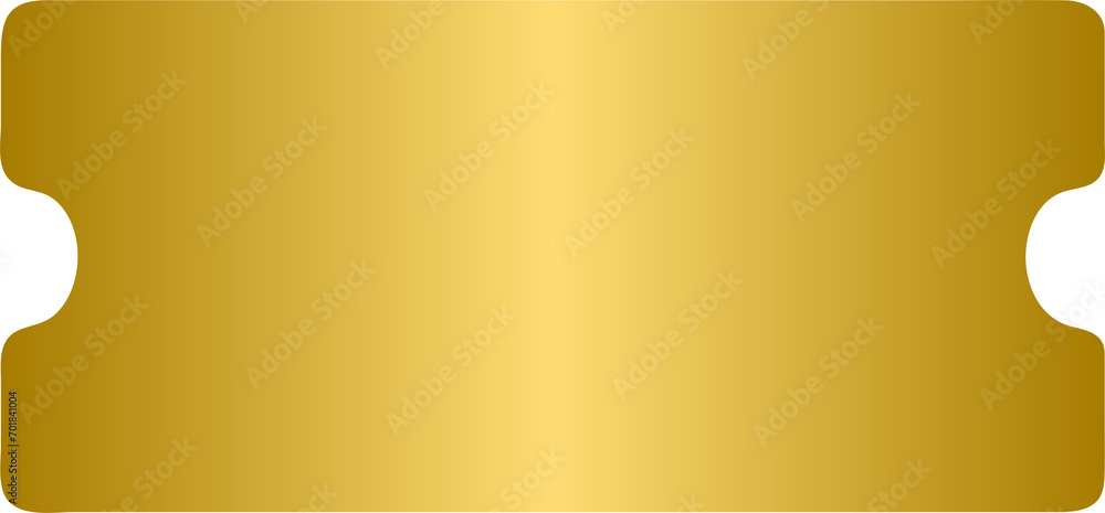 Golden ticket, gold premium blank ticket Stock Illustration | Adobe Stock