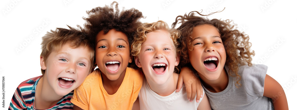 Happy kids having fun, cut out Stock Photo | Adobe Stock