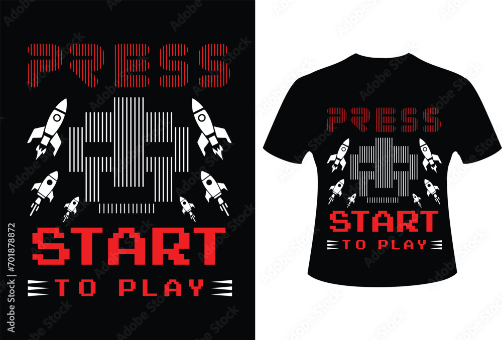 Vector joysticks gamepad illustration with slogan texts, game ...