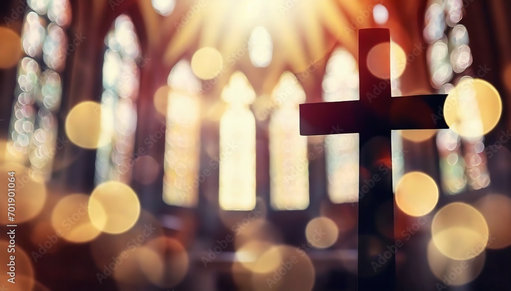 Christian Cross - Symbol of Christianity - Mourn or Funeral Background ...