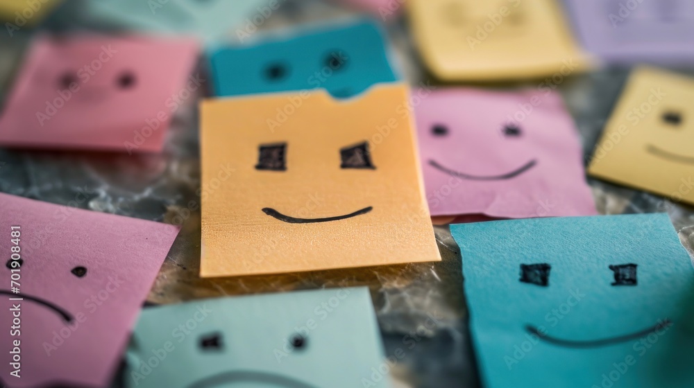 This image captures a hand-drawn depiction of contrasting emotions on ...