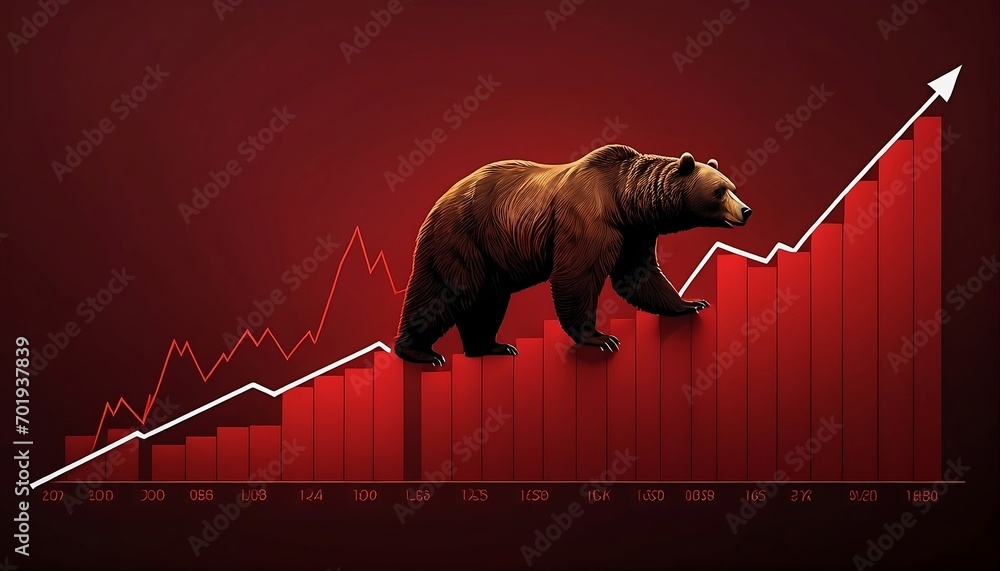 Stock Market Recession and Losses ,downtrend line graph and stock ...